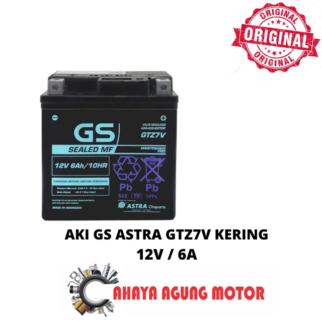 Jual Aki Motor NMAX/AEROX/LEXI GTZ7V GS ASTRA 100% ORIGINAL. | Shopee ...