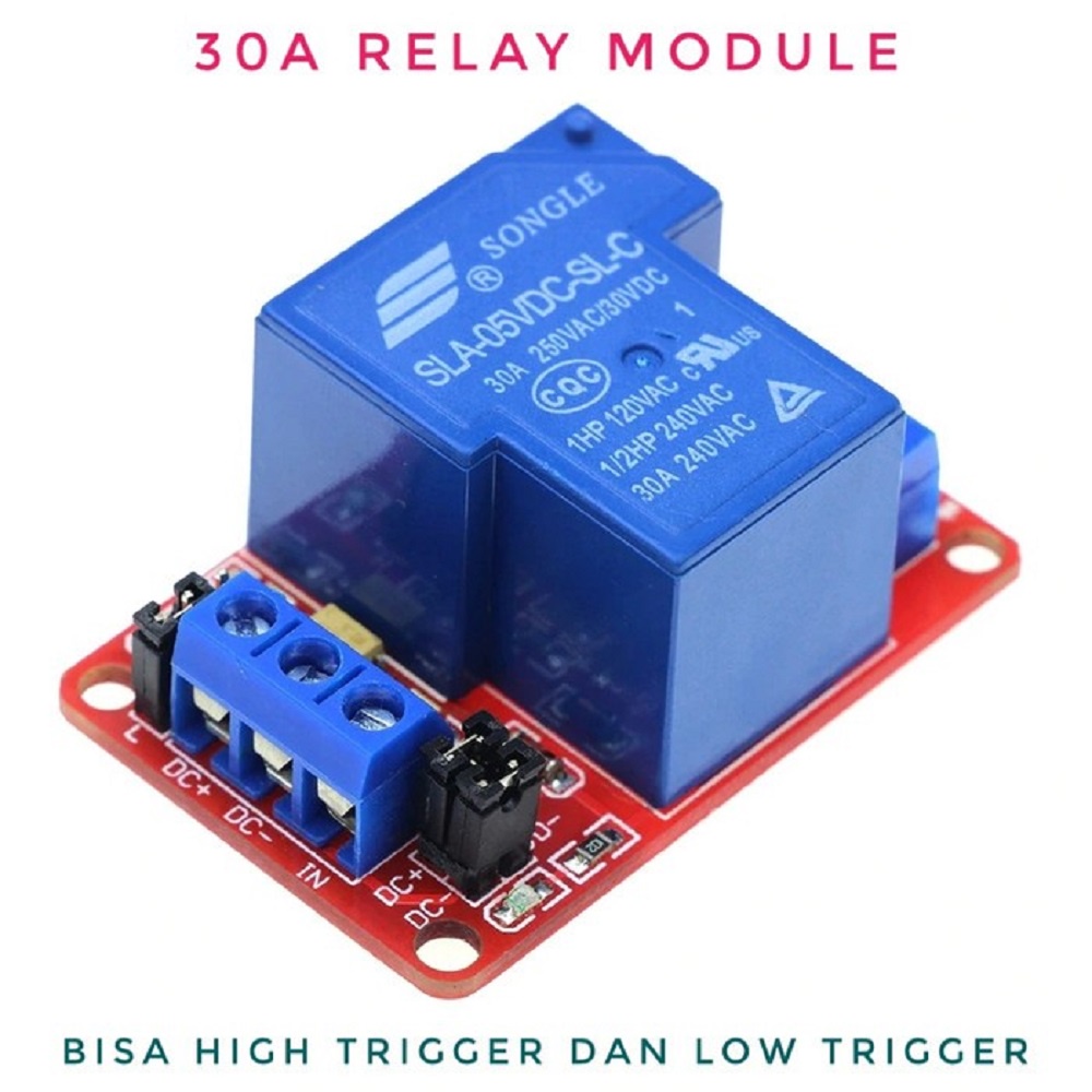 Jual Relay Module 1channel 12V 30A High & Low Active Dual Trigger SLA ...