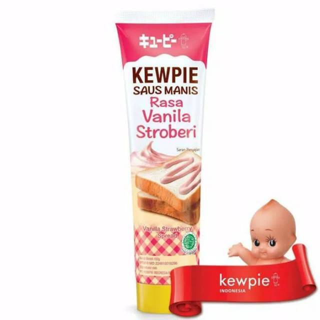Jual Kewpie saos manis vanila stroberi 150 gr saus jam selai vanilla ...
