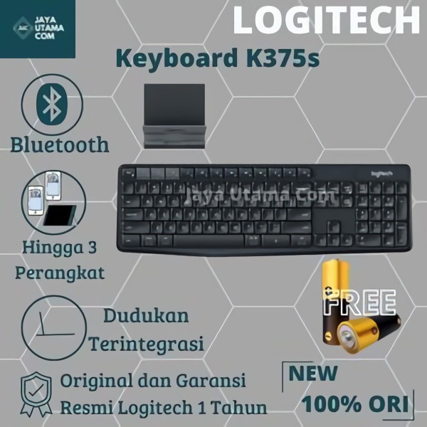 Jual Logitech K375s Keyboard Bluetooth Wireless Multi Device Shopee Indonesia