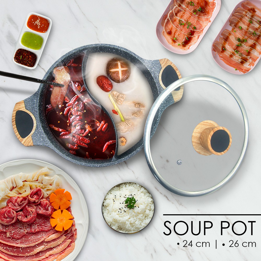 Jual MINUS - CaTalina Panci Suki Aesthetic Anti Lengket Non-Stick ...