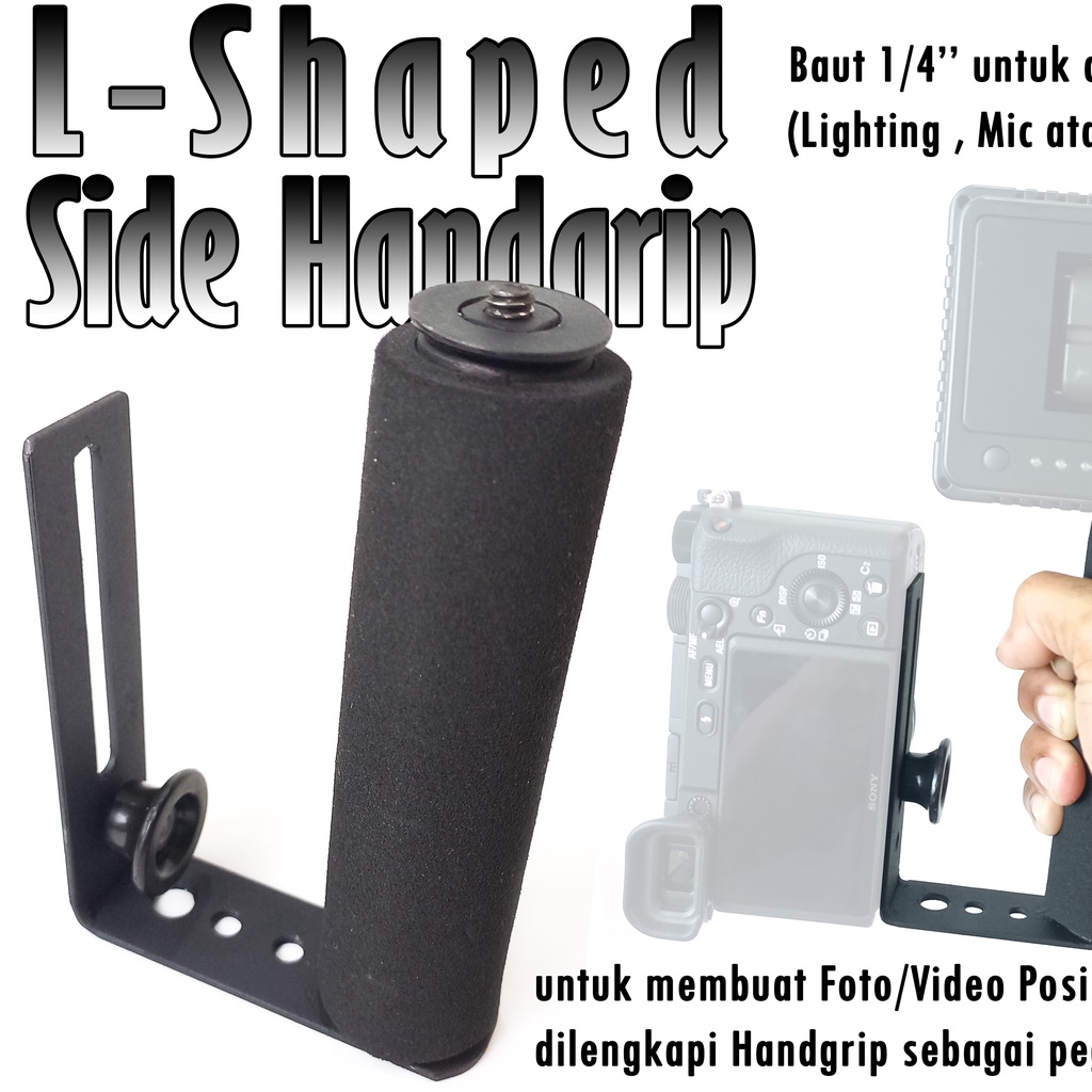 Jual L Shaped Shape Plate Bracket Side Handgrip Camera Kamera Rig untuk ...