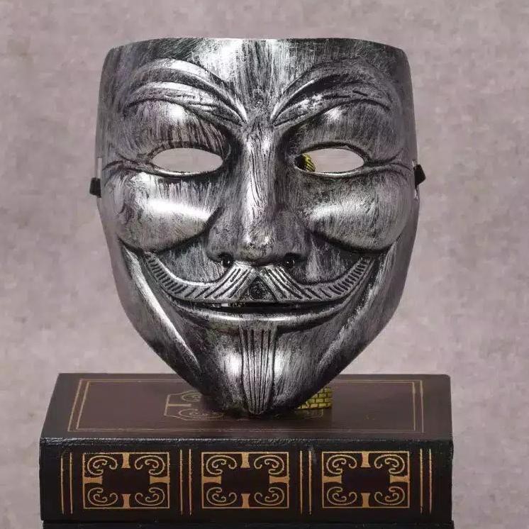 Jual TOPENG ANONYMOUS HACKER VENDETTA MASK OCCUPY (KODE 6610) | Shopee ...