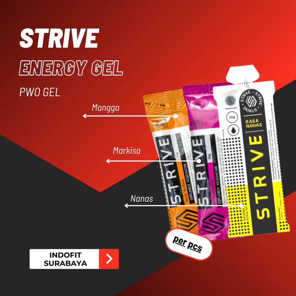 Jual Strive Energy Gel 1 pcs bukan box isotonic suplemen olahraga ...