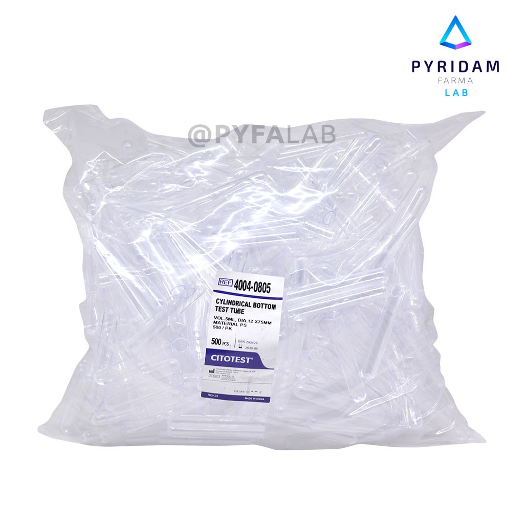Jual Citotest Test Tube Tabung Reaksi PS 12x75 (500pcs) | Shopee Indonesia