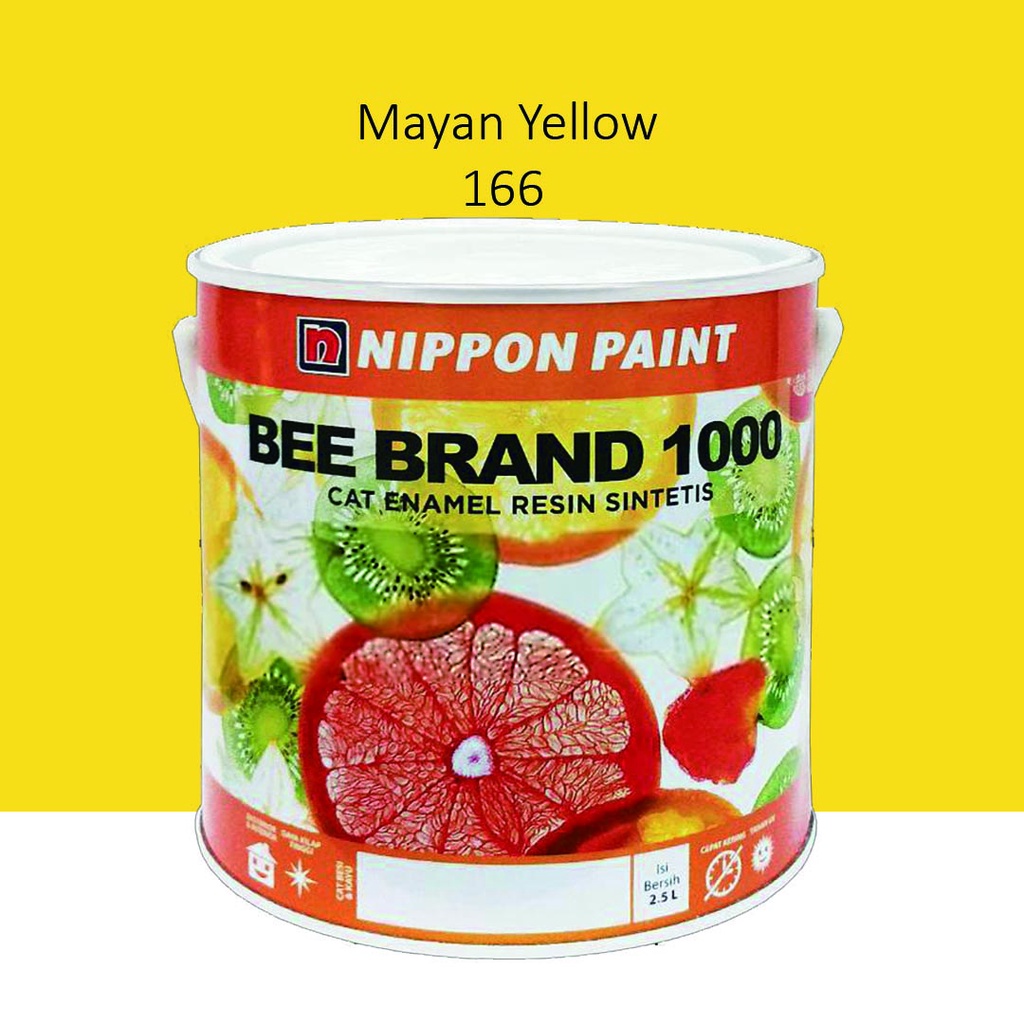 Jual Cat Kayu Besi BEE BRAND 1000 Nippon Paint 0.9 Lt - Mayan Yellow ...