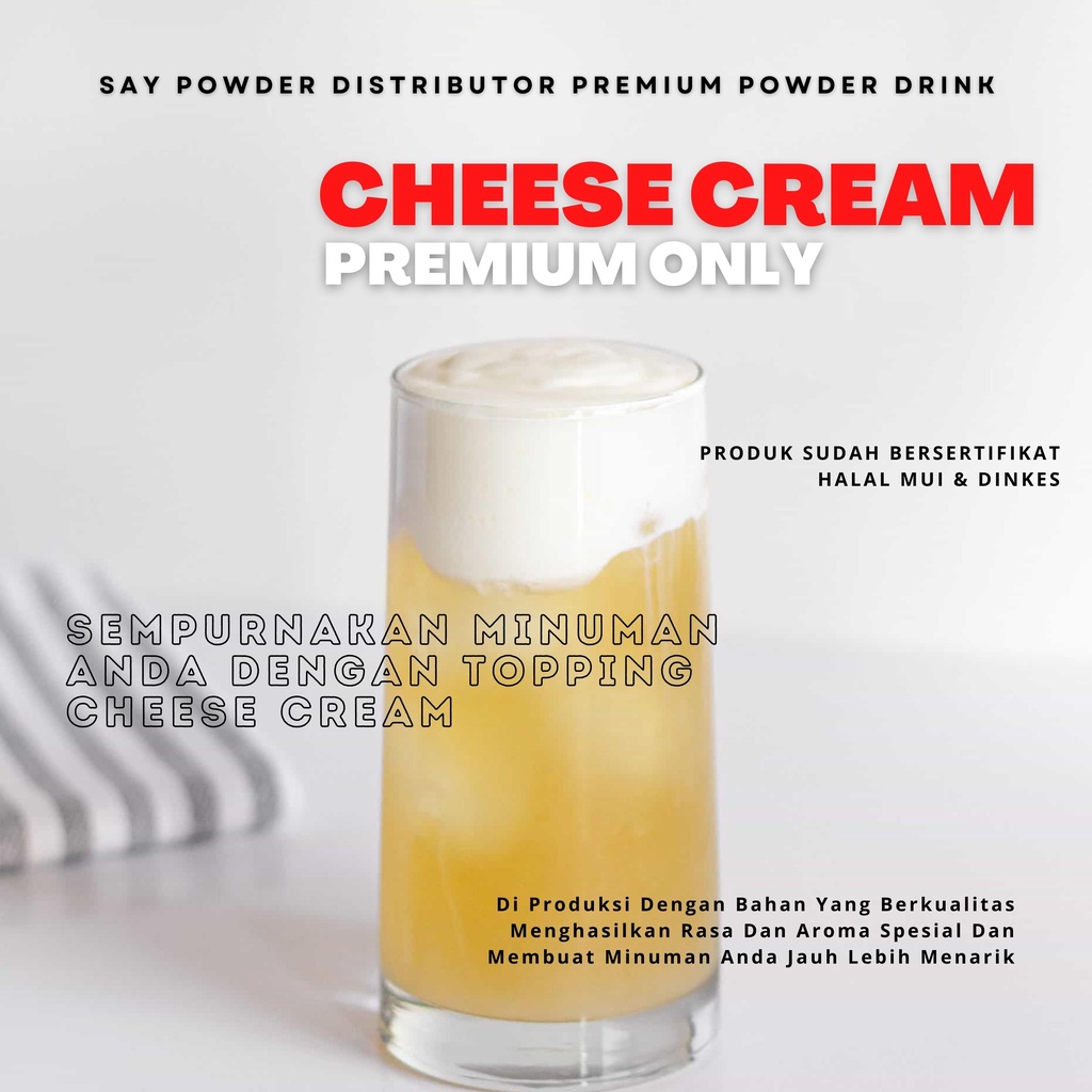 Jual CREAM CHEESE 250 GR PREMIUM CREAM CHEESE Powder Bubuk CREAM CHEESE ...