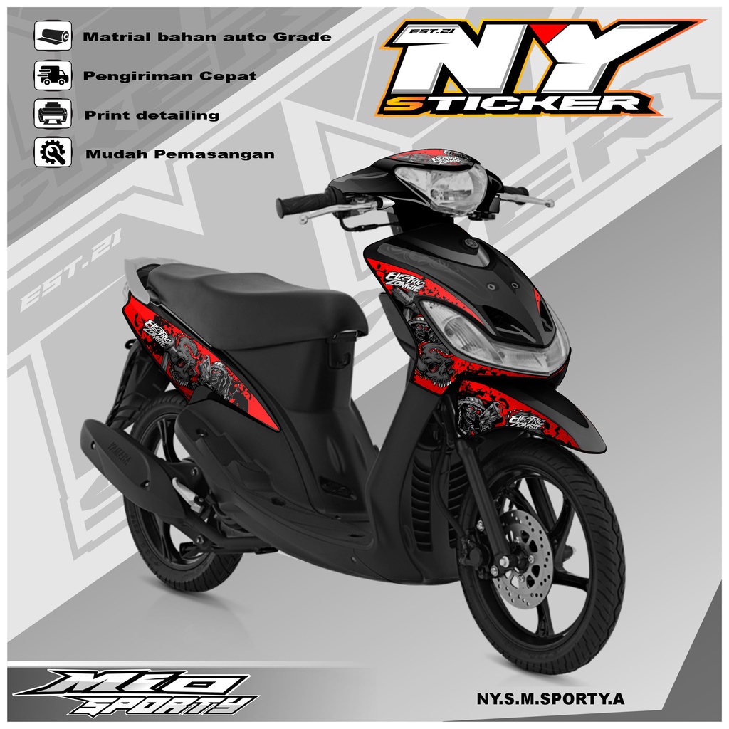 Jual Stiker Striping Yamaha Mio Sporty/Smile - Stiker Lis Variasi Motor Mio Sporty 001 | Shopee ...