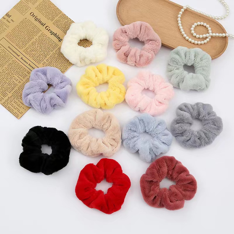 Jual ED - IKAT RAMBUT SCRUNCHIE MODEL BULU KOREA / KUNCIRAN RAMBUT ...