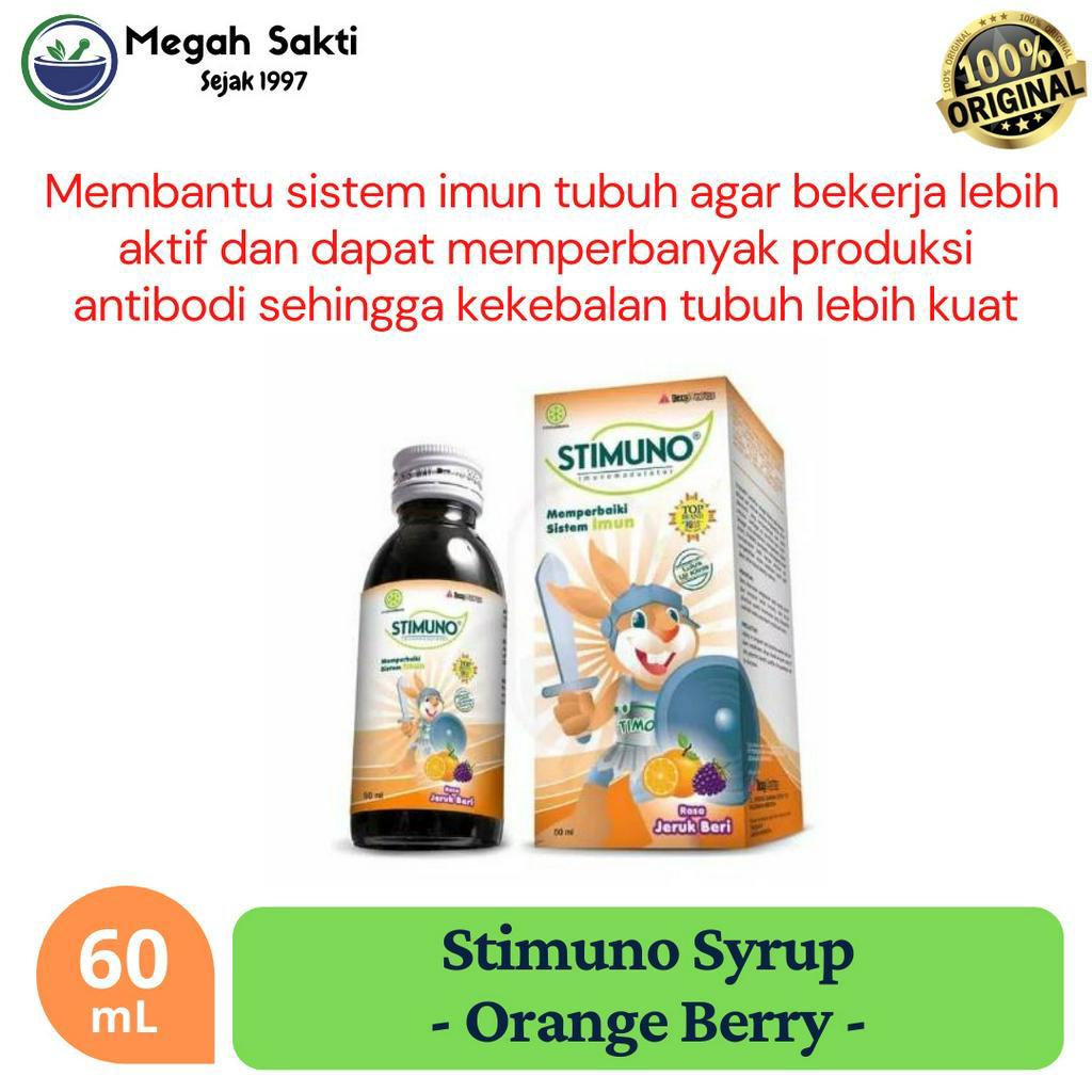 Jual Stimuno sirup 60mL - Multivitamin Imun anak rasa orange berry ...