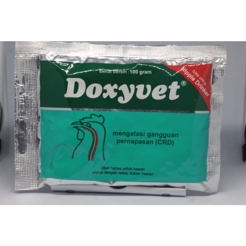 Jual doxyvet 100 gr gram obat crd dan saluran pernafasan ayam | Shopee ...
