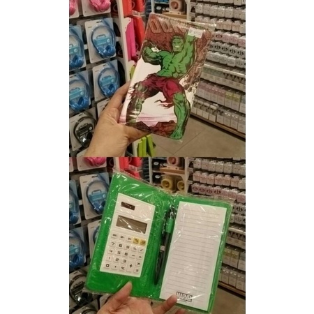 Jual miniso sale memo book with calculator marvel | Shopee Indonesia
