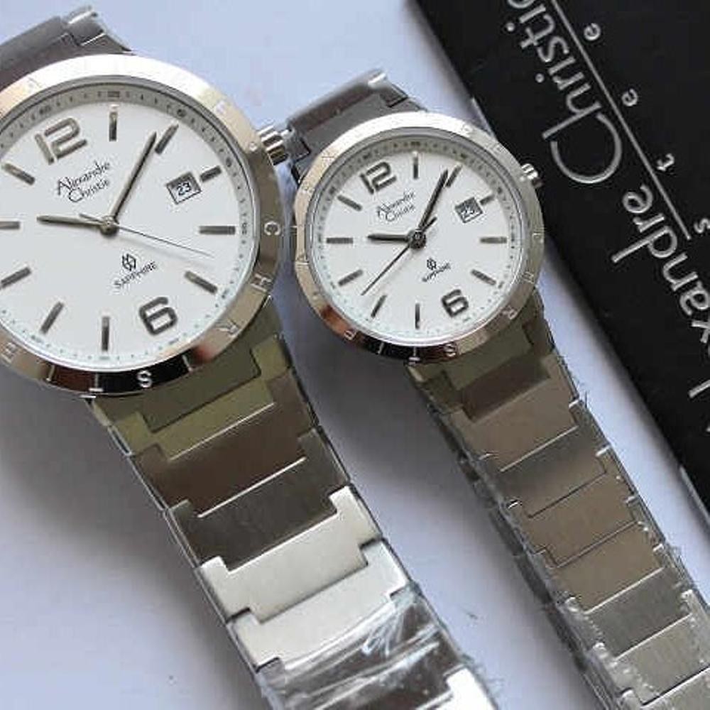 Jual Jam Tangan Couple Alexandre christie AC8313 Silver Original ...