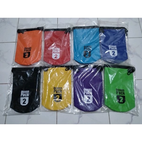 Jual dry bag 2 liter waterproof bag tas anti air anti hujan tebal berkwalitas ocean pack ...