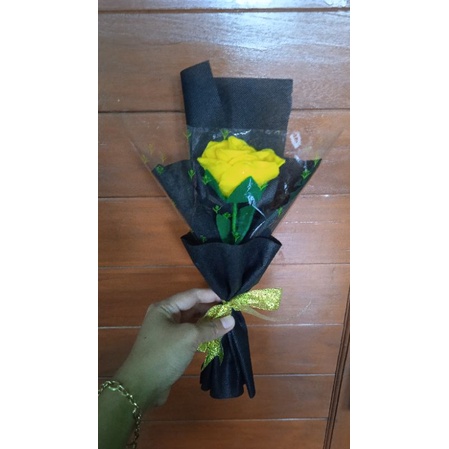 Jual buket bunga flanel satuan,,1 tangkai,,bunga mawar | Shopee Indonesia