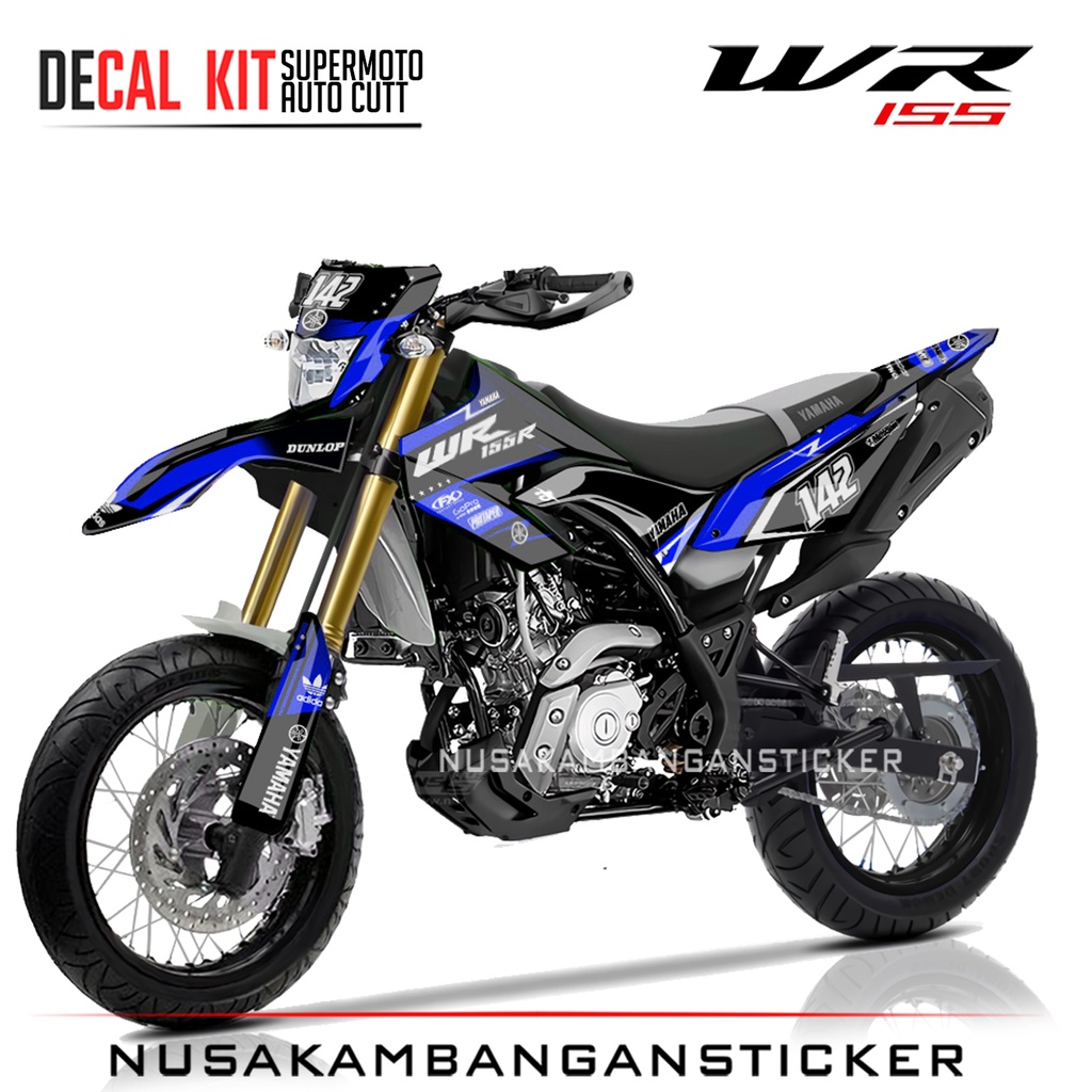 Jual STICKER SUPERMOTO WR 155 GRAFIS ADIDAS BIRU 005 | Shopee Indonesia