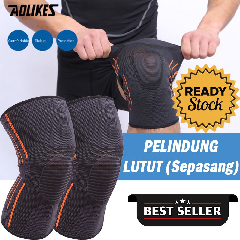 Jual Pelindung Lutut Elastis 1 Pasang size L Deker Lutut Kaki Decker Adjustable Elastic Knee ...