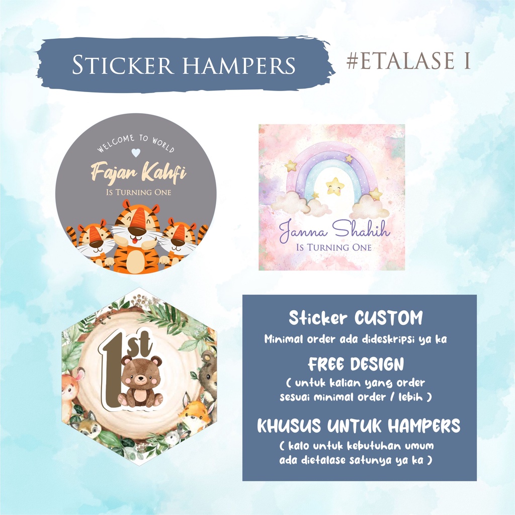 Jual Sticker Bento / Sticker Hampers Bahan Cromo | Shopee Indonesia