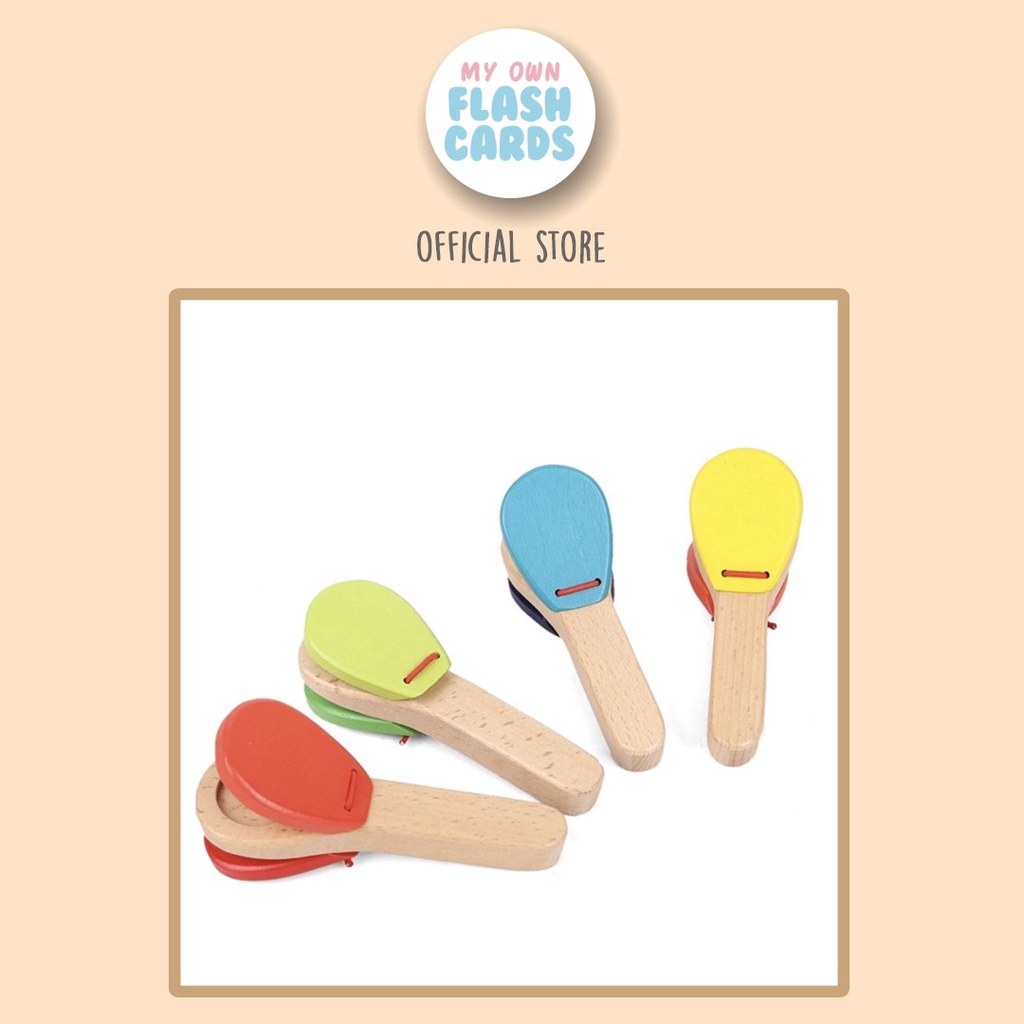 Jual Wooden Handle Clapper - Percussion Musical Children Toy - Mainan ...