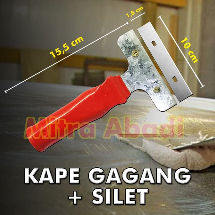 Jual Kape Gagang + SILET / Scraper / Pengerok Cat / Putty Knife 15,5 cm ...