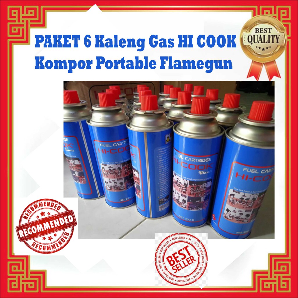 Jual TERMURAH GROSIR HI COOK 6 PCS GAS PORTABLE 230 GR REFILL| GAS ...
