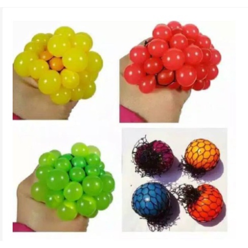 Jual Squishy mesh ball Rainbow - Splat Toy - Stress Ball - Bola Air ...