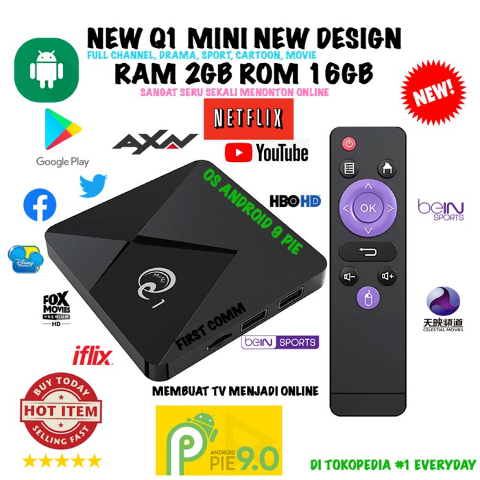 Jual Android TV BOX Q1 MINI 4K Ultra HD Original Smart TV Box | Shopee ...