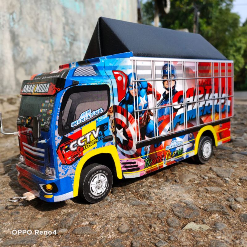 Jual Mobil Mobilan Anak Truk Oleng Variasi Captain America Full Variasi ...