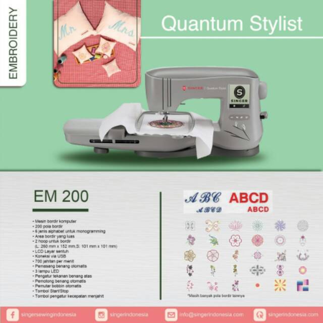 Jual Mesin Jahit Singer EM200 / EM 200 Bordir Computer | Shopee Indonesia