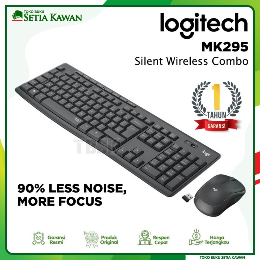 Jual Logitech Mk295 Silent Combo Wireless Mouse And Keyboard Garansi Shopee Indonesia