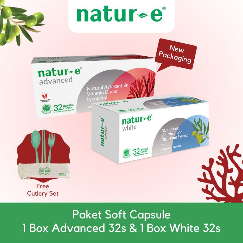 Jual Natur-E Soft Capsule Advanced 32's & White Capsule 32's | Shopee ...