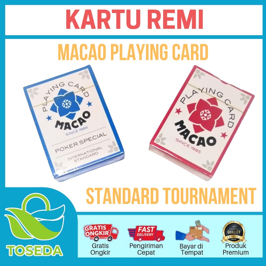 Jual MACAO Playing Card Kartu Remi Macao Biru Merah Coated ...