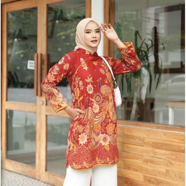 Jual Batik Pavo sarimbit couple Kerja laki laki Kantor Wanita Hijab ...