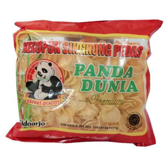 Jual Panda Dunia Kerupuk Singkong Pedas 450 gr #DTS | Shopee Indonesia