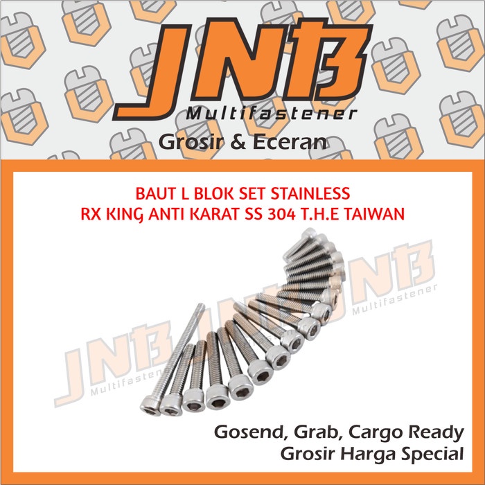 Jual Baut L Stainless Crankcase blok Set Anti Karat Rx king Rxk Rxking | Shopee Indonesia