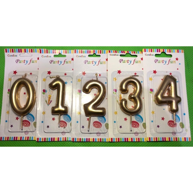 Jual Lilin angka number 0 1 2 3 4 5 6 7 8 9 warna gold emas | Shopee ...