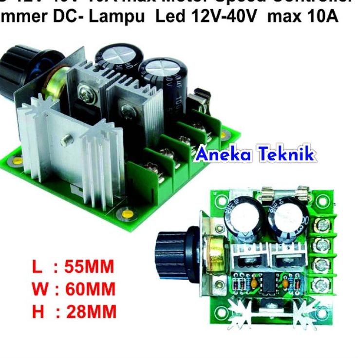 Jual Speed Controller / PWM DC / Dimmer DC 12V-40V 10A | Shopee Indonesia
