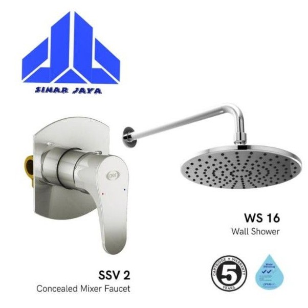 Jual AER Bundling Kran Tanam Shower Panas Dingin SSV 02+Wall Shower WS 16 | Shopee Indonesia