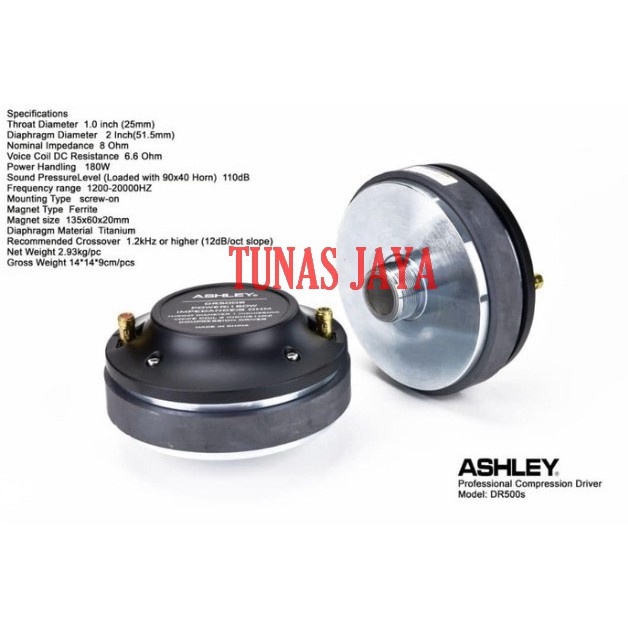 Jual Tweeter Magnet Ashley DR 500 Compression Driver Ashley DR500 ...