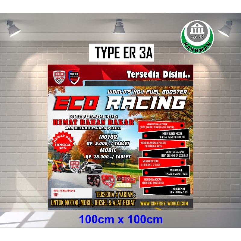 Jual SPANDUK BANNER | Eco Racing Indonesia | Ukuran 1m x 1m | Shopee ...