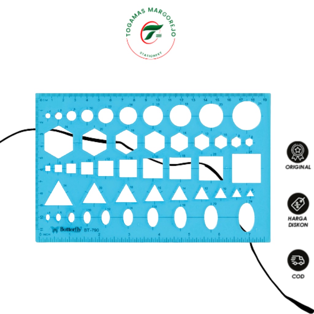 Jual PENGGARIS BENTUK TEMPLATE BT-790 BUTTERFLY | Shopee Indonesia