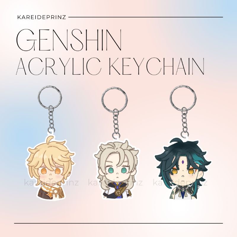 Jual Genshin Impact Aether Albedo Xiao - Acrylic Keychain Gantungan ...