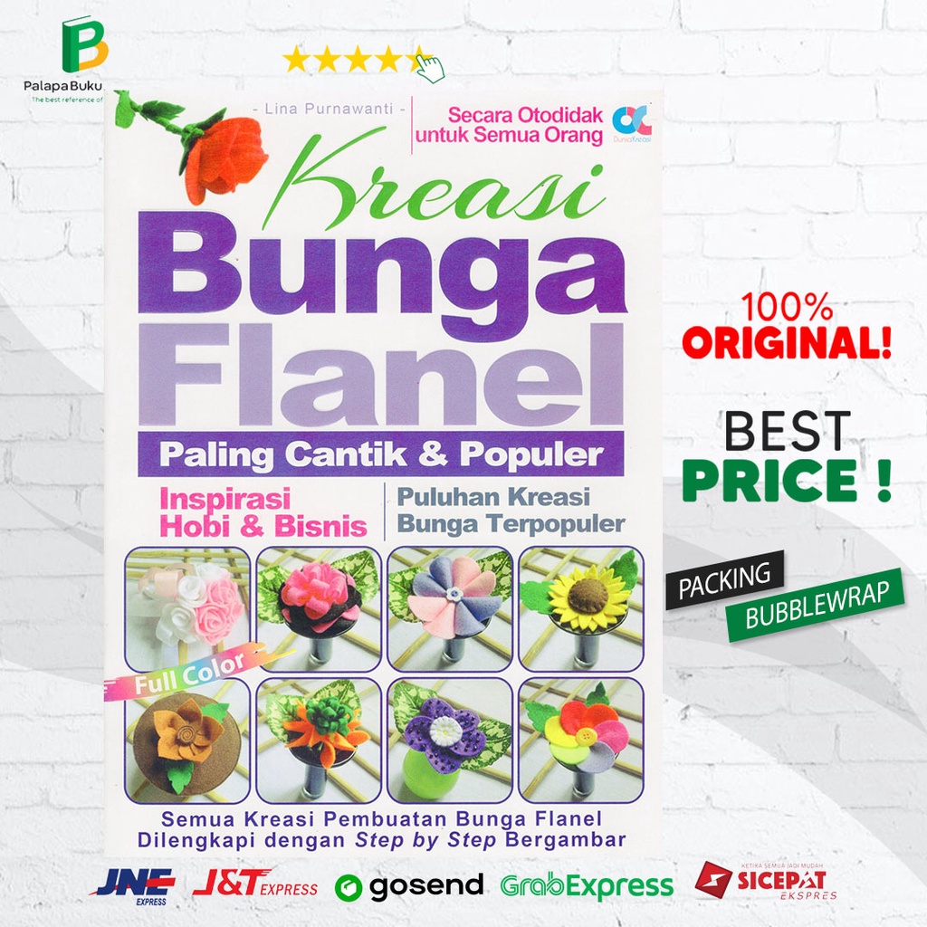 Jual BUKU KREASI BUNGA FLANEL- Panduan Secara Otodidak | Shopee Indonesia