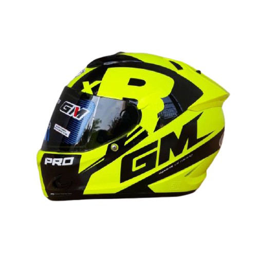 Jual Helm Full Face GM Race Pro ZR650 Black Yellow Fluo | Shopee Indonesia