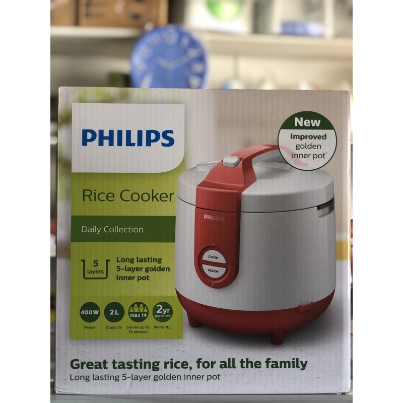 Jual Philips rice cooker HD3119/32 Basic Red | Shopee Indonesia