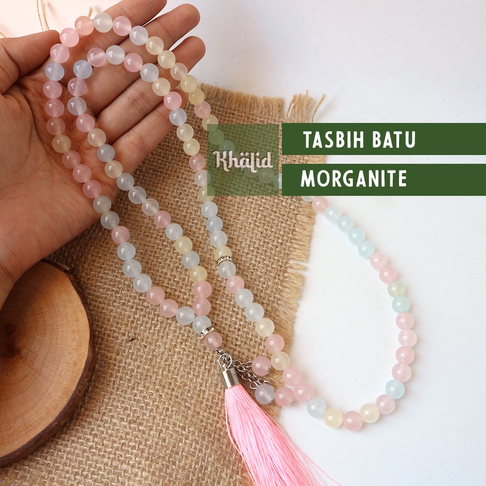 Jual Tasbih Batu Morganite 99 Butir 8 Mm Tasbih Batu Alam Asli Original Shopee Indonesia