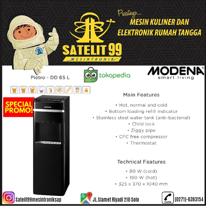 Jual DISPENSER GALON BAWAH MODENA DD-65-L | Shopee Indonesia