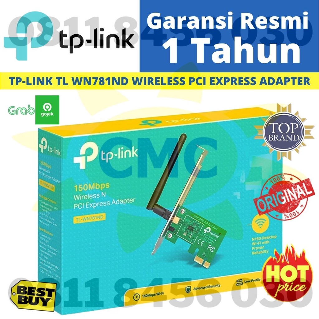 Jual TP-Link TPLink TL-WN781ND WiFi Wireless N PCI Express Adapter ...