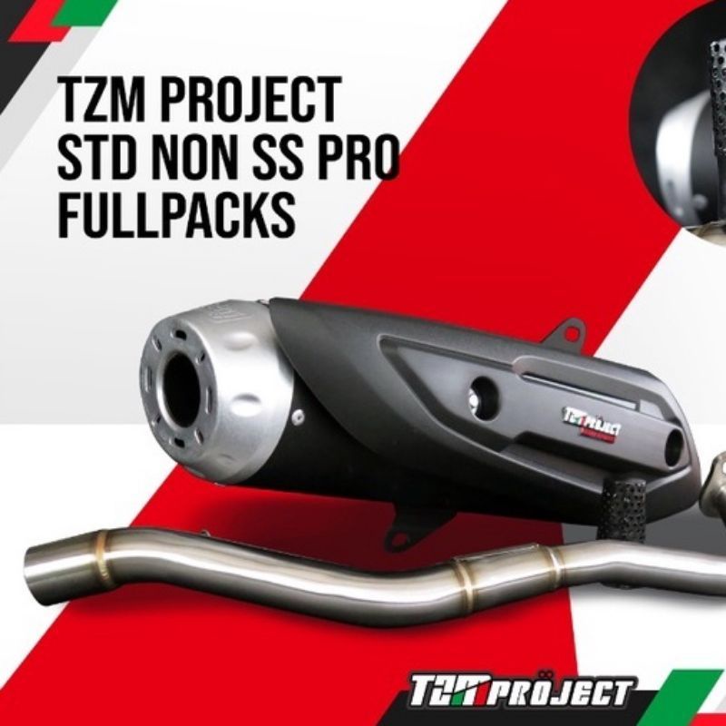 Jual knalpot TZM project Non SS Pro full pack motor MATIC | Shopee ...