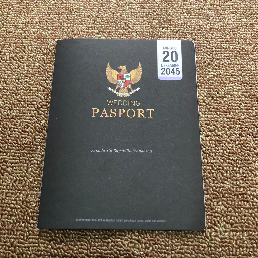 Jual Blangko Undangan Java Wedding Passport 04 Per Lembar | Shopee ...
